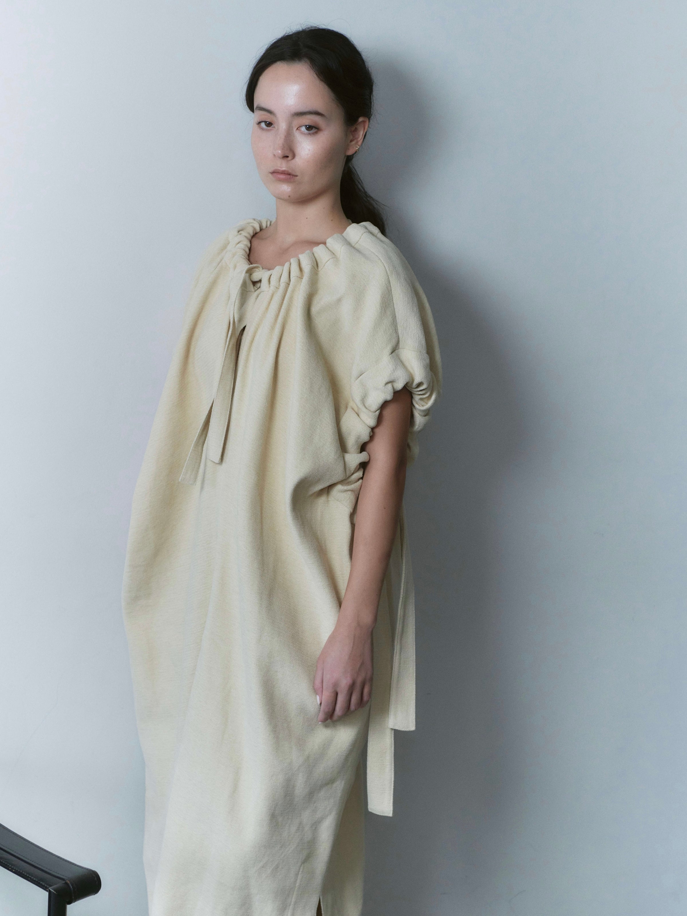 WASHI PAPER COTTON GATHERED DRESS [2023AW]/ ロングドレス – Numero CLOSET